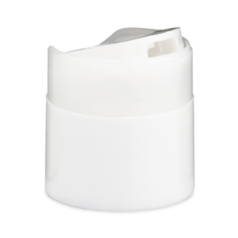 12 oz White HDPE Plastic Bullet Bottles with Locking Disc Top Cap ...